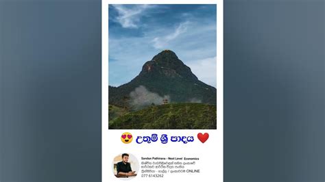 උතුම් ශ්‍රී පාදය ️ලංකාවේ ලොකුම ආර්ථික විද්‍යා පංතිය Youtube