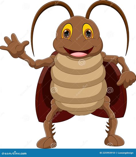 Cute Cockroach Cartoon Vector Illustration 129448164