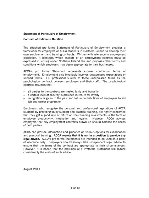 Fillable Online Contract Of Indefinite Duration Fax Email Print Pdffiller