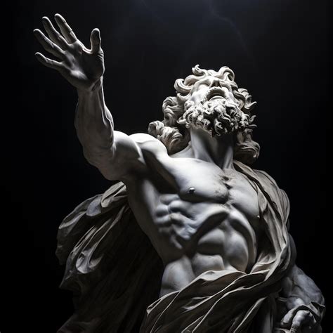 Premium Photo Greek God Marble Statue