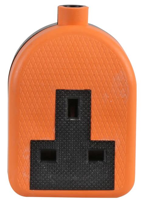 Rubber Trailing Socket 1 Gang 250V Pro Elec CPC