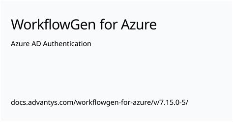 Azure AD Authentication 7 15 WorkflowGen For Azure