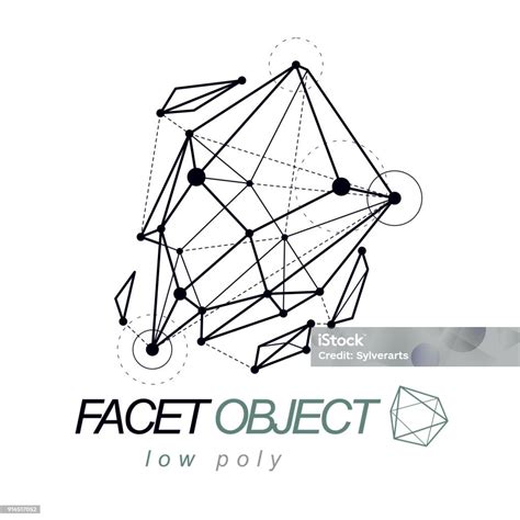 벡터 추상 3d 기하학적 모양 다각형 그림입니다 기술의 기업 상징 0명에 대한 스톡 벡터 아트 및 기타 이미지 0명 3차원