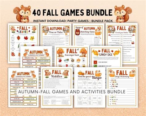 Fall Trivia Think Fast Game Fall Party Games Autumn Games Fall Games