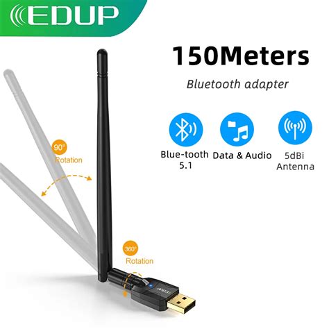 Edup 150m Usb Bluetooth Adapter Bluetooth 5 1 Wireless Bluetooth Audio