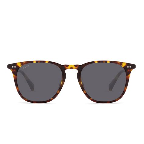 Maxwell Xl Square Sunglasses Amber Tortoise And Grey Polarized Diff