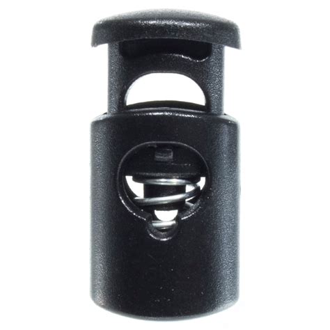 West Coast Paracord Mini Oval Plastic Spring Cord Lock Black Toggle