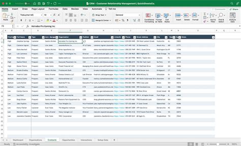 Crm Excel Template Client And Lead Tracker Instant Download Etsy