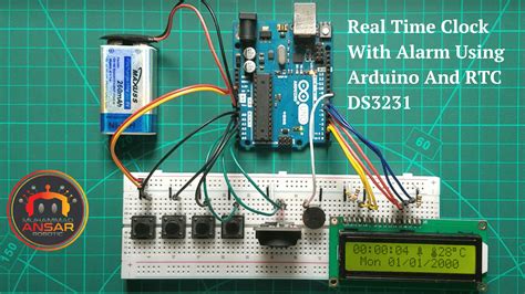 real time clock with alarm using arduino and rtc ds3231 ma robotic
