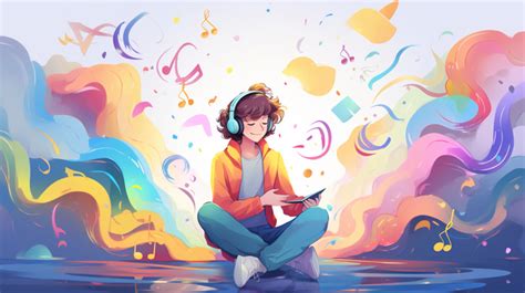 戴着vr眼镜沉浸在虚拟超现实世界的年轻人插画图片素材下载 格式 熊猫办公