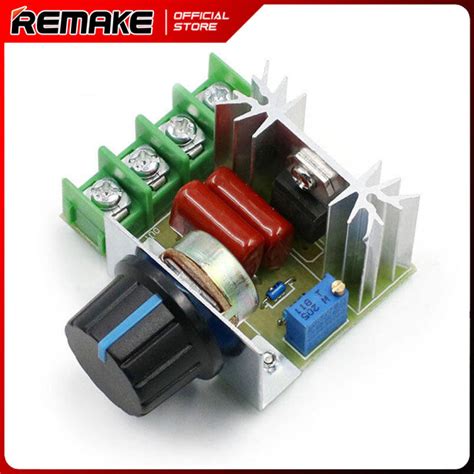 1pcs Ac 220v 2000w Scr Voltage Regulator Dimmer Motor Speed Controller Thermostat Electronic
