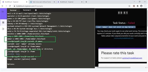 Adding User Without Home Directory Kodekloud Devops Learning Community