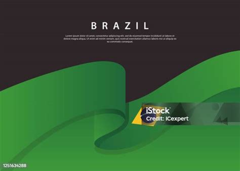 브라질 국기 흐르는 검은 색 배경에 브라질 플래그 벡터 일러스트 템플릿 0명에 대한 스톡 벡터 아트 및 기타 이미지 0명 2025년 3차원 형태 Istock