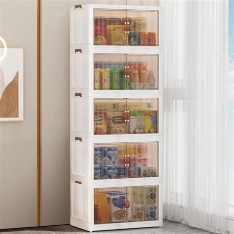 Amazon Com SAILUN 5 Pack 19 5 Gal Stackable Storage Bins Folding Storage Bins With Lid Closet