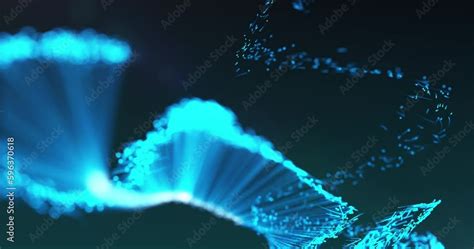Propagation And Movement Particles Of Blue Optical Fibers Fiber Optic