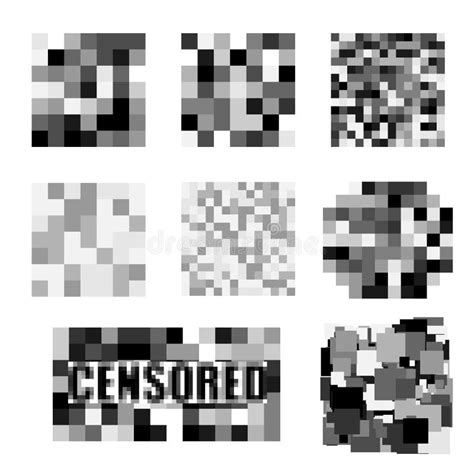 Censored Pixel Sign Black Censor Bar Concept Censorship Rectangle
