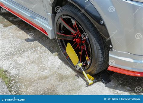 Car Wheel Lock Protect Against Theftlocked Wheels Illegally Parked