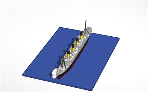 3d Design Rms Titanic Striking The Iceberg Tinkercad