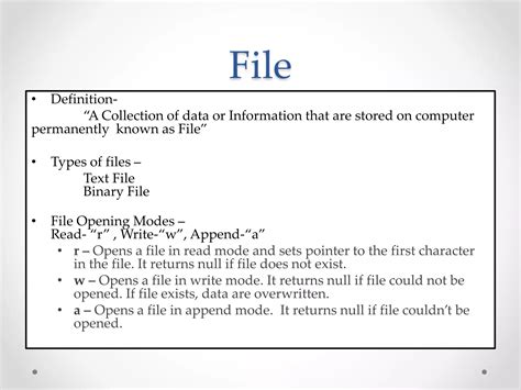 file handling in c programming ppt