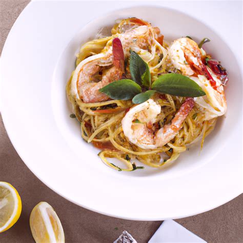 Simple Creamy Garlic Prawn Pasta Au