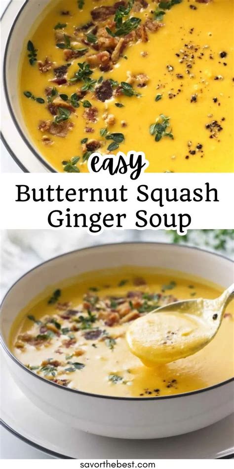 Butternut Squash Ginger Soup Recipe Butternut Squash Ginger Soup