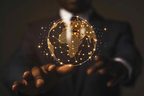 Open Data Businessman Touching The Open Data Icon And Global Technological Networking