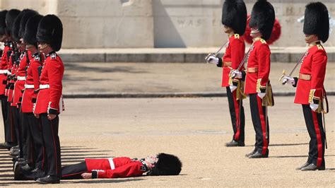 Hot For The Prince Several British Guardsmen Collapse During Trooping
