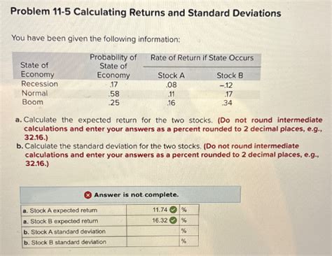 Answered Problem 11 5 Calculating Returns And… Bartleby