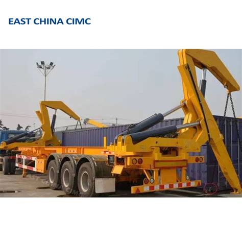 20ft Side Loader Container Chassis Truck Trailer With Hydraulic Arm 12m