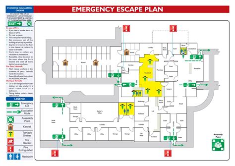 Fire Emergency Evacuation Plan Maps And Diagram