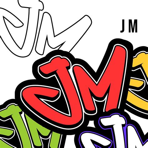 Jm Graffiti Initials Street Art Urban Wall Tag Style Font Digital Png Vector Files Create
