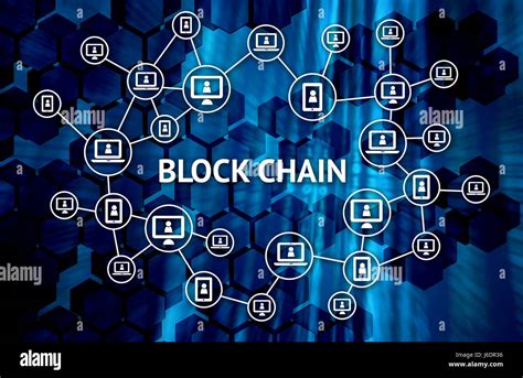 blockchain network concept distributed ledger technology block chain text and computer