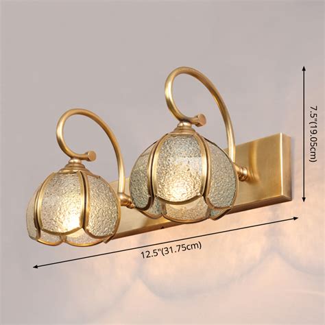 Brass Vanity Sconce Light Mid Century Style Bathroom Vanity Lights In