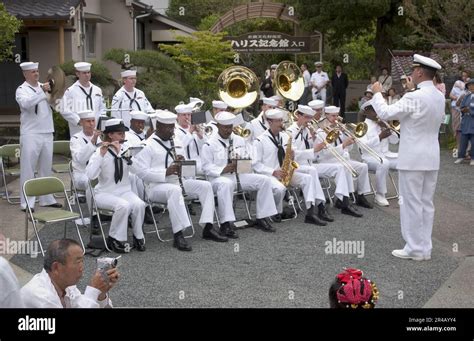 Us Navy The 7th Fleet Band Performs Before A Ceremony Memorializing The