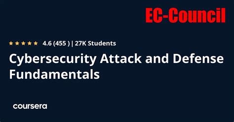 Cybersecurity Attack And Defense Fundamentals Ec Council Expert Training