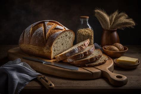Fresh Tasty Bread Arrangement For Product Photography Ai Generated