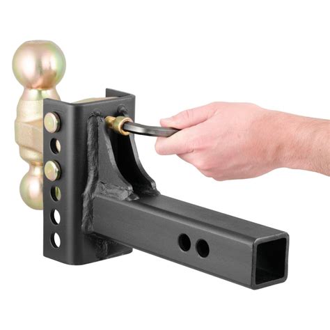 CURT Class 5 Channel Style Adjustable Dual Ball Mount For 2 Receivers