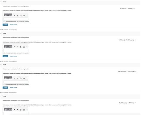 Solved Write A Complete Ionic Equation For The Following Chegg Com