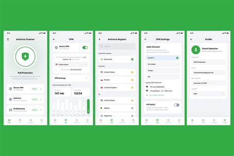Antivirus And Malware Vpn And Protection Scanner App Ux And Ui Kits