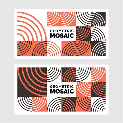 Flat Mosaic Banner Template Design Vector Illustration 19184256 Vector Art At Vecteezy