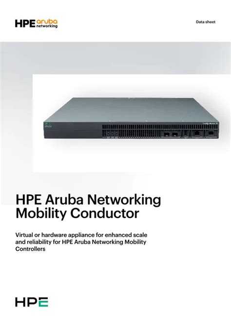 Hpe Aruba Networking Mobility Conductor Data Sheet