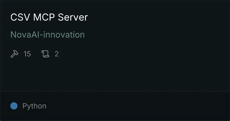 Csv Mcp Server Glama
