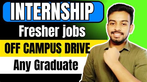 Off Campus Internship Drive For Fresher Biggest Hiring Direct Test