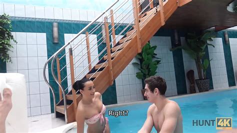 Hunt K Slim Brunette Has Sex With Stranger By The Pool XHamster