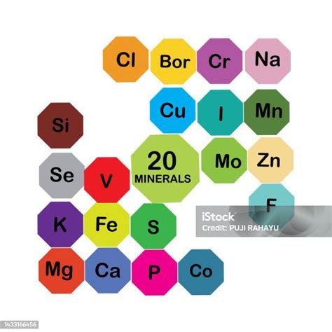 Minerals Microelements And Macro Elements Useful For Human Health