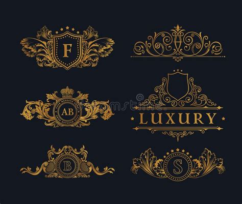 Vintage Decorative Gold Elements Flourishes Calligraphic Ornament Stock Vector Illustration Of