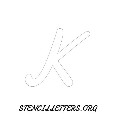 4 Inch Free Printable Individual 139 Cursive Uppercase Letter Stencils Stencil Letters Org