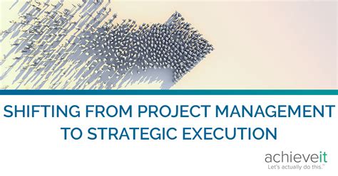 shifting from project management to strategic execution