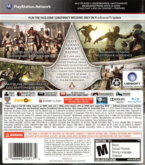 Assassins Creed Brotherhood Cover Or Packaging Material Mobygames