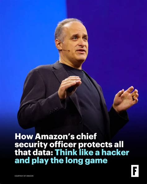 Stephen Schmidt Is The Chief Security Officer At Amazon One Of The Most Data Rich Companies On